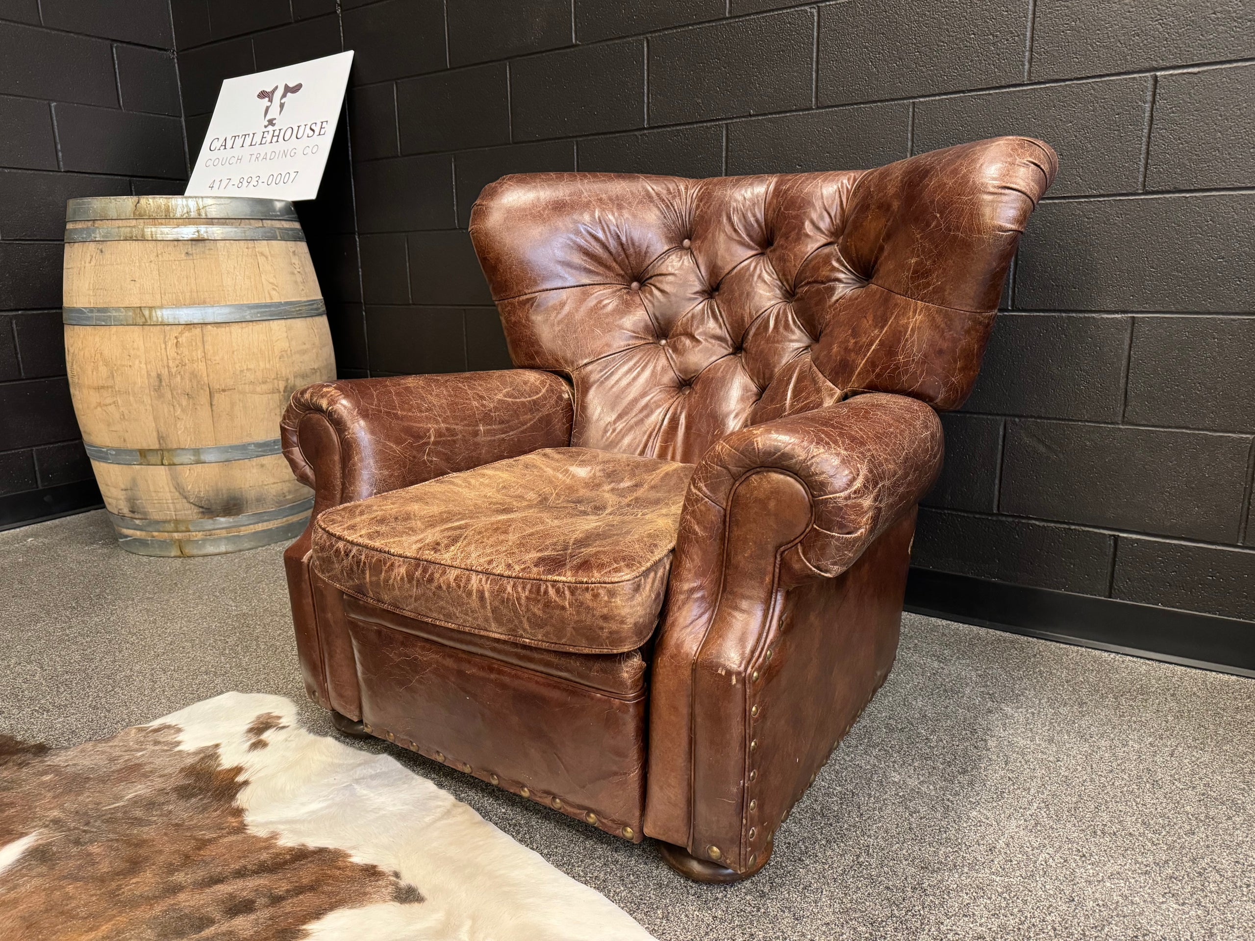 Quinn Restoration Hardware Churchill Pushback Recliner cattlehouse
