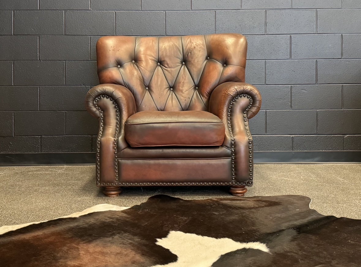 "Butch" King Hickory Large Tufted Author Chair | cattlehouse
