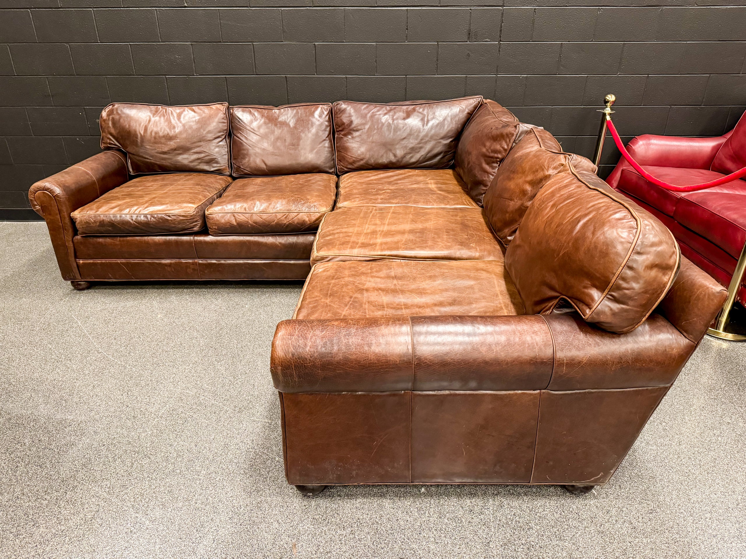 Brompton leather sectional store